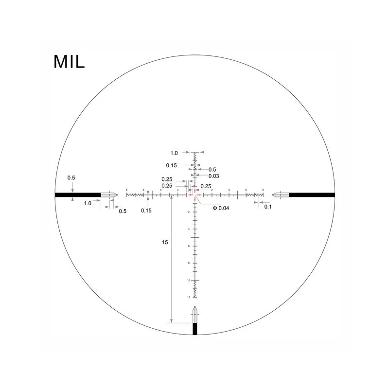 SH4-j 6-24X50 GEN2 FFP MIL VHR arken Illuminated Reticle with Zero Stop ...