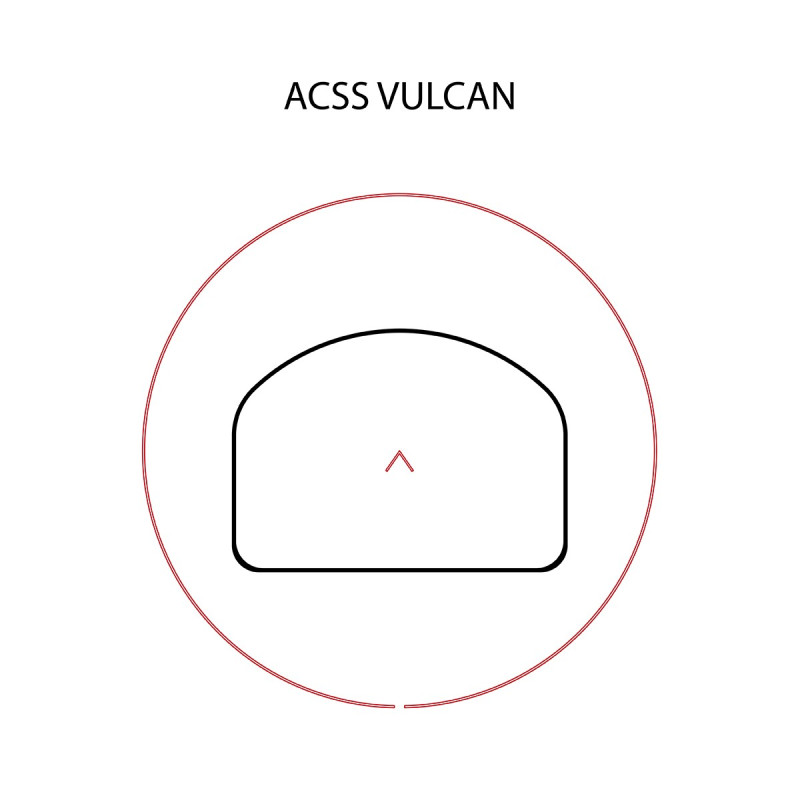 Holosun by primary arms HE509-RD M ACSS® Vulcan Reticle Mos plaque